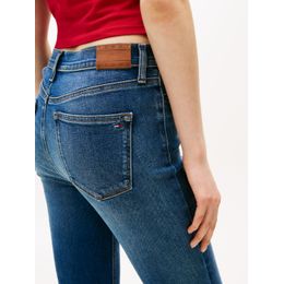 Tommy Jeans Damen Skinny-fit-Jeans "Nora Mid Rise Skinny Fit", blau, Gr. 26, unifarben, Denim/Jeans, Obermaterial: 98% Baumwolle, 2% Elasthan, Jeans