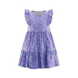 happy girls M&auml;dchen Jerseykleid, lila, Gr. 134, bedruckt, Jersey, Obermaterial: 95% Baumwolle, 5% Elasthan, Kleider