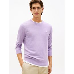 Tommy Hilfiger Herren Rundhalspullover "ESSENTIAL COTTON"lavender heather, Gr. L, Strick, Obermaterial: 100% Baumwolle, Pullover, Crewneck Regular