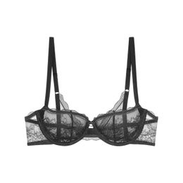 Triumph Damen Balconette-BH "Comfort Allure", Gr. 75schwarz, Microtouch, Obermaterial: 66% Polyamid, 24% Polyester, 10% Elasthan, BHs, Komfort-B&uuml;gel,