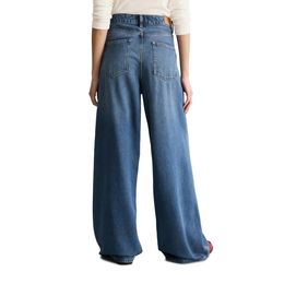 Marc O'Polo Damen Weite Jeansmedium blau, Gr. 30, MARC O'POLO DENIM, Denim/Jeans, Obermaterial: 80% Lyocell, 20% Baumwolle, Jeans, Model Anjo wide aus flie&szlig;endem