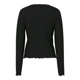 Pieces Damen Strickjacke "PCMARIE LS POIN CARDIGAN JRS NOOS BC", schwarz, Gr. L, unifarben, Jersey, Obermaterial: 100% Baumwolle, Strickjacken