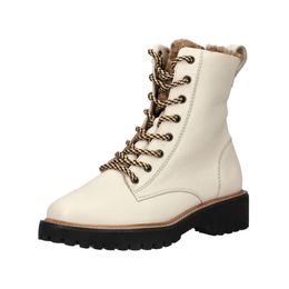 Paul Green Damen Schn&uuml;rstiefelette "Paul Green Stiefelette Glattleder", Gr. 37,5, beige, Glattleder, Schuhe