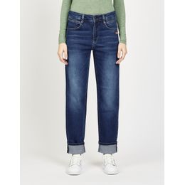 Gang Damen Straight-Jeans "94SOLEY", blau, Gr. 26, Denim/Jeans, Obermaterial: 98% Baumwolle, 2% Elasthan, Jeans, exklusives Design ohne Turn-up am