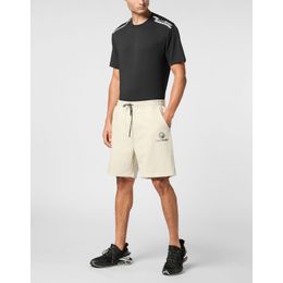 Plein Sport Herren Bermudas "Scratch", grau, Gr. XS, Obermaterial: 87% Baumwolle, 13% Polyester, Hosen