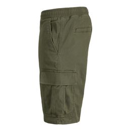 Jack & Jones JACK & JONES Herren Cargohose "JPSTCOLE DYLAN CARGO SHORTS MID", gr&uuml;n, Gr. M, unifarben, Web, Obermaterial: 98% Baumwolle, 2% Elasthan, Hosen