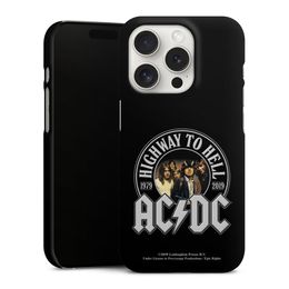DeinDesign iPhone 15 Pro Handy Premium Case Smartphone Handyh&uuml;lle Schutzh&uuml;lle matt Acdc Official Licensed Product Rock Premium Case
