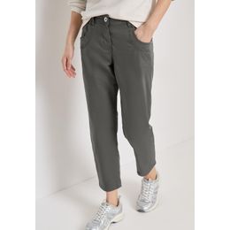 Cecil Damen 5-Pocket-Hose "Style Scarlett"clear khaki (l&auml;nge 26), Gr. 28, unifarben, Web, Obermaterial: 96% Baumwolle, 4% Elasthan. Futter: 100%