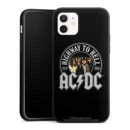 DeinDesign iPhone 12 Handy Premium Silikon H&uuml;lle Handyh&uuml;lle schwarz Case Acdc Official Licensed Product Rock Silikon Premium Case