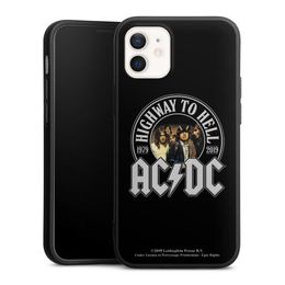 DeinDesign iPhone 12 mini Handy Premium Silikon H&uuml;lle Handyh&uuml;lle schwarz Case Acdc Official Licensed Product Rock Silikon Premium Case