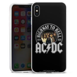 DeinDesign iPhone Xs Max Handy Silikon H&uuml;lle Case transparent Handyh&uuml;lle Acdc Official Licensed Product Rock Silikon Case