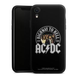 DeinDesign iPhone Xr Handy Premium Silikon H&uuml;lle Handyh&uuml;lle schwarz Case Acdc Official Licensed Product Rock Silikon Premium Case
