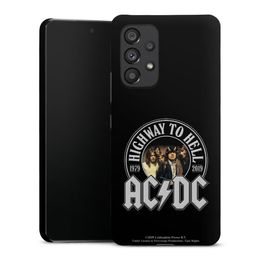 DeinDesign Galaxy A53 5G Handy Premium Case Smartphone Handyh&uuml;lle Schutzh&uuml;lle matt Acdc Official Licensed Product Rock Premium Case