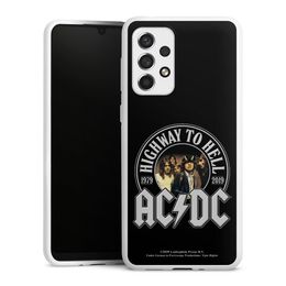 DeinDesign Galaxy A33 5G Handy Silikon H&uuml;lle Case wei&szlig; Handyh&uuml;lle Acdc Official Licensed Product Rock Silikon Case