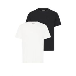 Blend Herren Rundhalsshirt "Rundhalsshirt BHEbal 2 PACK", wei&szlig;, Gr. M, Obermaterial: 100% Baumwolle CO., Shirts