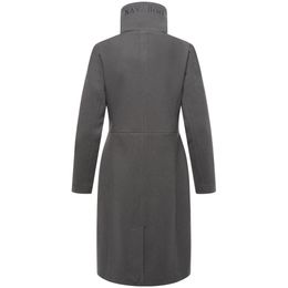 Navahoo Damen Kurzmantel "Samtrose 14", grau, Gr. XL, Obermaterial: 90% Polyester, 10% Viskose. Innenfutter: 100% Polyester. &Auml;rmelfutter: 100%