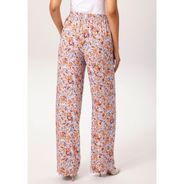 Aniston CASUAL Damen Schlupfhose, bunt, Gr. 36, bedruckt, gebl&uuml;mt, Web, Obermaterial: 100% Viskose, Hosen, mit farbharmonischen, grafischen Blumen