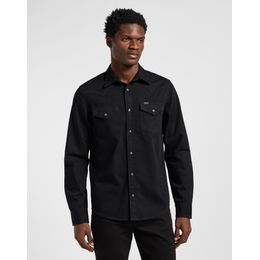 Lee Herren Jeanshemd "REGULAR WESTERN", schwarz, Gr. XL, Denim/Jeans, Obermaterial: 100% Baumwolle, Hemden