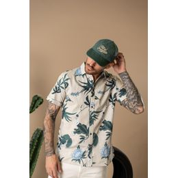 Herren Kurzarmhemd "Men Shirt Short Sleeve AOP"light tan, Gr. XXXL, PETROL INDUSTRIES, bedruckt, Jersey, Obermaterial: 100% Baumwolle, Hemden, mit