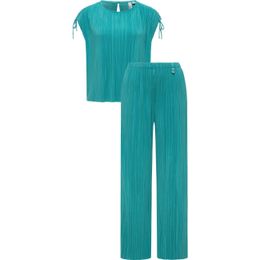 Ragwear Damen Blusenshirt "Verllen Set YOUMODO", gr&uuml;n, Basic, Gr. S, Material: 65% Polyester, 35% Viskose, Shirts, Set aus langer Hose und T-Shirt