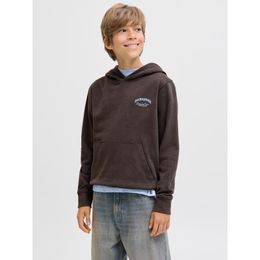 Jack & Jones Jack & Jones Junior Jungen Kapuzensweatshirt &raquo;JJEBRANDES BACKP RELAXED SWEAT H SN JNR&laquo;, Baumwollmischung, relaxed fit 140