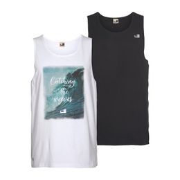 OCEAN SPORTSWEAR Herren Tanktop 2er-Pack, in Baumwoll -Qualit&auml;t schwarz-wei&szlig; M (48/50)