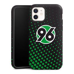 DeinDesign iPhone 12 Handy Panzer Handyh&uuml;lle robuste Outdoor H&uuml;lle Schutzh&uuml;lle matt Hannover 96 Logo Muster Tough Case