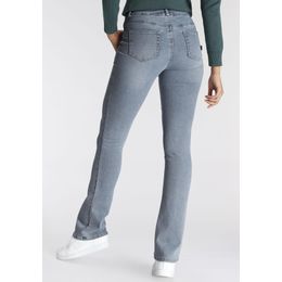 Arizona Damen Bootcut-Jeans "Ultra Soft", blau, Basic, Gr. 46, Denim/Jeans, Obermaterial: 61% Baumwolle, 25% Polyester, 11% Viskose, 3% Elasthan,