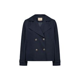 soyaconcept Damen Kurzjacke "SC-AMANDA 1", blau, Gr. XL, unifarben, Web, Obermaterial: 56% Baumwolle, 44% Polyester, Jacken, aus Baumwollmischung,