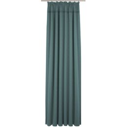 Vorhang WIRTH, B:150cm H:245cm, gr&uuml;n, Jacquard, Baumwolle, Leinen, Modal, Wohnzimmer, Gardinen, "Wiessee"