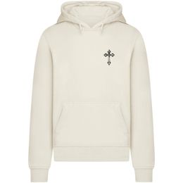 MisterTee Herren Kapuzensweatshirt "MisterTee Holy Cross Hoody"sandwei&szlig;, Gr. M, bedruckt, 65% Baumwolle, 35% Polyester, Sweatshirts