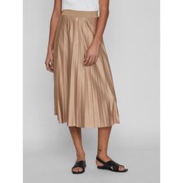 Vila Damen Plisseerock &raquo;VINITBAN SKIRT - NOOS&laquo; Materialmix beige XS (34)