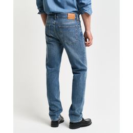 Gant Herren Regular-fit-Jeans "REGULAR Gant JEANS", blau, Gr. 34, Denim/Jeans, Obermaterial: 97% Baumwolle, 2% Polyester, 1% Elasthan, Jeans
