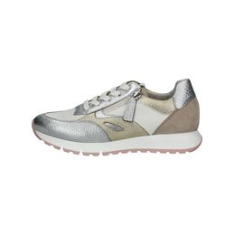 Gabor COMFORT Damen Sneaker "Gabor Comfort Sneaker Nappaleder", Gr. 38silber, Nappaleder, Schuhe