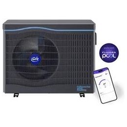 Pool-W&auml;rmepumpe GRE "HPGIC30", schwarz, B:38,3cm H:64,8cm L:85,8cm, Kunststoff, Polyvinylchlorid (PVC), W&auml;rmepumpen, Inverter W&auml;rmepumpe, F&uuml;r Pools bis zu 30 m3