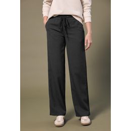 Damen Stoffhose, grau, Gr. 38, STREET ONE STUDIO, unifarben, Stoff, 63% Polyester, 34% Viskose, 3% Elasthan, Hosen, Middle Waist