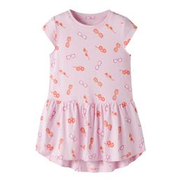 name it M&auml;dchen Jerseykleid "NMFVIGGA CAPSL DRESS F1 NOOS"pirouette aop:sunglasses, Gr. 122, bedruckt, Jersey, Obermaterial: 100% Baumwolle, Kleider,