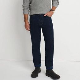 LANDS' END Stretch-Jeans mit Flanellfutter, Classic Fit, Herren,  Blau, Elasthan/Baumwoll-Mischung, by Lands' End