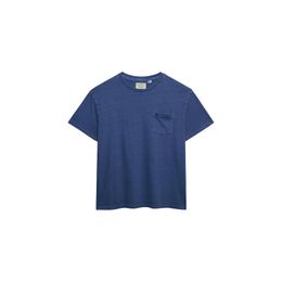 Superdry Damen Rundhalsshirt &raquo;COTTON CLASSIC LINEN PKT TEE&laquo; aus tollem Baumwoll-Leinen-Mischgewebe XXL