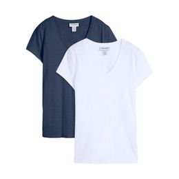 bonprix Damen bonprix T-Shirt Packung, 2 lockere Passform, Kurzarm, f&uuml;r Fr&uuml;hling und Sommer 52/54 (XXL)