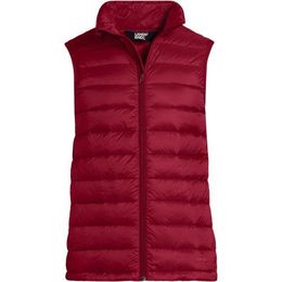 LANDS' END Ultraleichte verstaubare Wanderweight-Daunenweste, Herren,  Rot, Polyester/Nylon/Daunen, by Lands' End