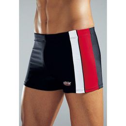 H.I.S. H.I.S Herren Boxer-Badehose mit Kontrasteins&auml;tzen wei&szlig; 4, N-Gr