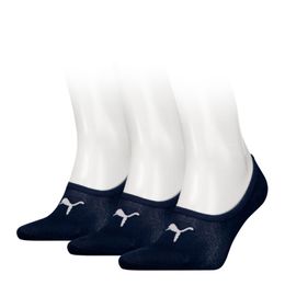 Puma Damen Puma F&uuml;&szlig;linge &raquo;Puma UNISEX FOOTIE 3P&laquo; 3 Paar, 3 Stk. tlg. NoShow Socks, atmungsaktiv, elastisches B&uuml;ndchen blau 39-42