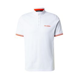 K by KARL LAGERFELD Karl Lagerfeld Poloshirt Herren Gr&ouml;&szlig;e S dunkelorange / wei&szlig;