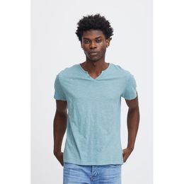 Blend Herren T-Shirt &raquo;BHAshton split neck tee&laquo; mit Deko-Knopfdetail am Ausschnitt blau XL