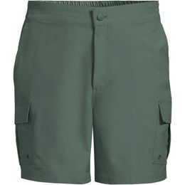 LANDS' END Schnelltrocknende LSF 50 Cargo-Badeshorts, 18 cm, Herren,  Gr&uuml;n, Elasthan/Polyester-Mischung, by Lands' End