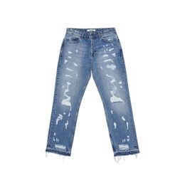 2Y STUDIOS Herren Bequeme Jeans "2Y Studios 2Y Firio Destroyed Straight Jeans", blau, Gr. 33, unifarben, 100% Baumwolle, Jeans