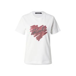 Karl Lagerfeld T-Shirt 'HEARTS' Damen Gr&ouml;&szlig;e XXL rot / schwarz / wei&szlig;
