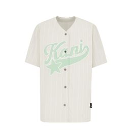 Karl Kani Herren T-Shirt &raquo; Woven Signature Pinstripe Baseballshirt&laquo; 1 Stk. XS
