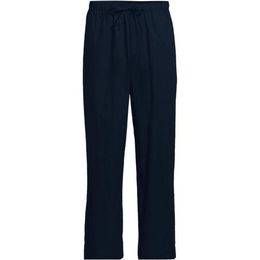 LANDS' END Essenzielle Baumwoll-Pyjamahose, Herren,  Blau, Baumwolle, by Lands' End